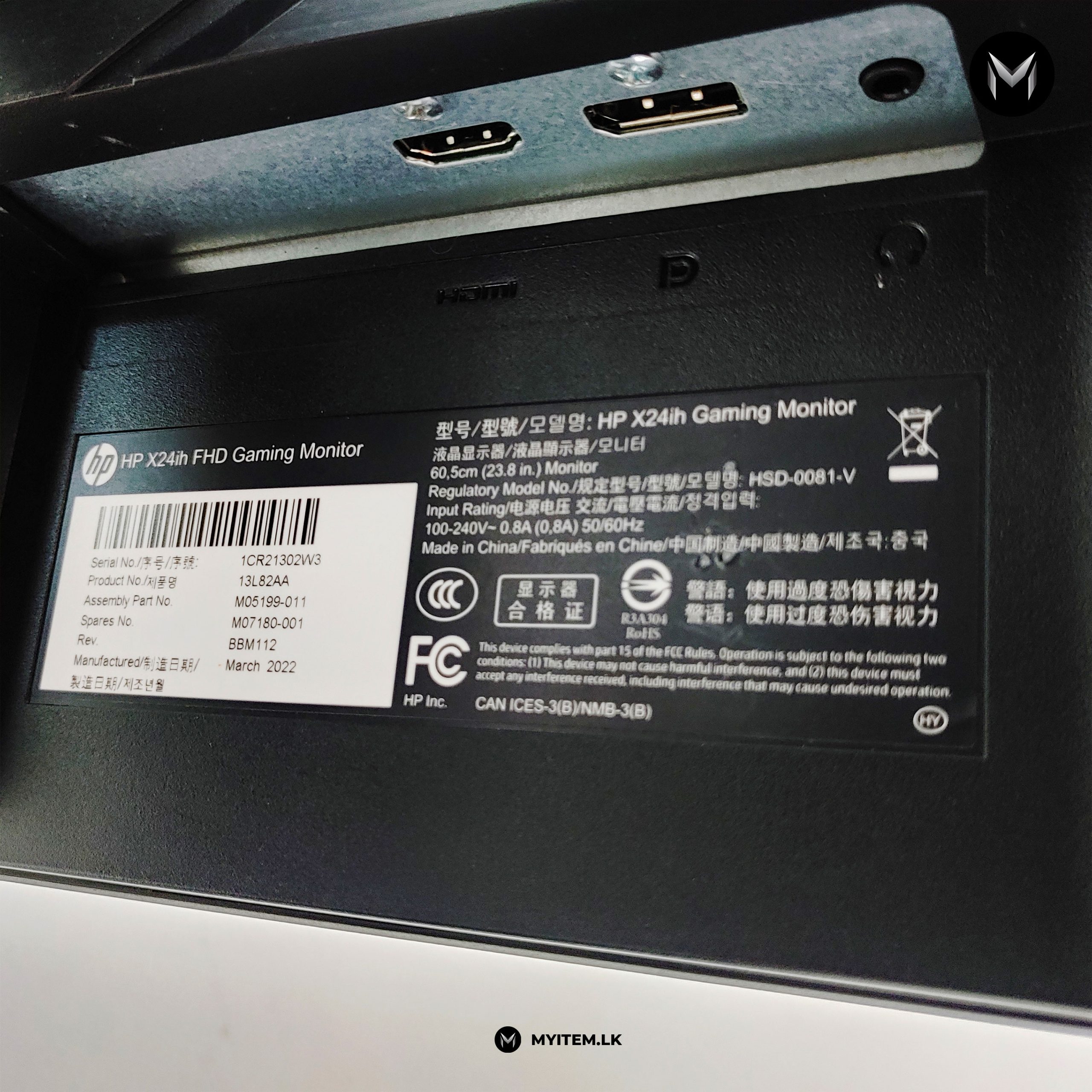 HP 24'' Frameless 144Hz IPS FHD Gaming Monitor
